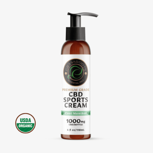 1000mg Organic CBD Sports Cream Cool Menthol - Grassroots Essentials 1000mg Organic CBD Sports Cream Cool Menthol - Grassroots Essentials
